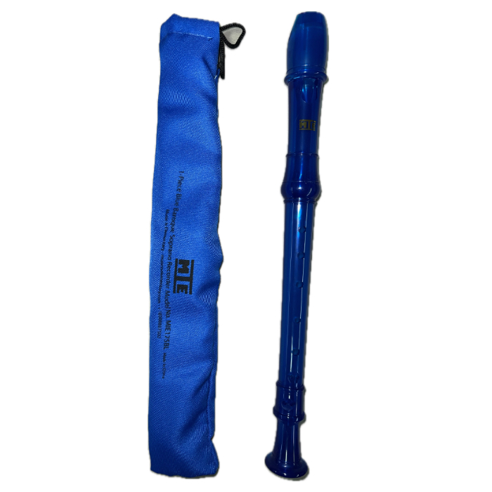 MIE175BL 1 Piece Blue Soprano Recorder - Music is Elementary